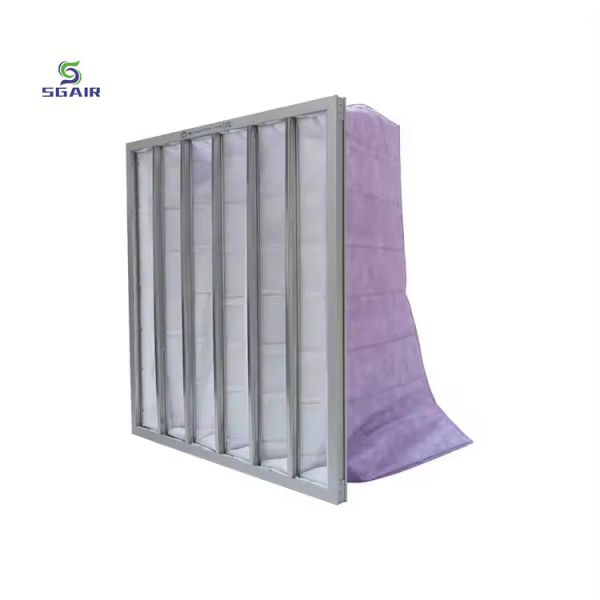 Quality 45% - 95% Efficiency Bag Air Filters With Large Dust Holding Capacity for sale
