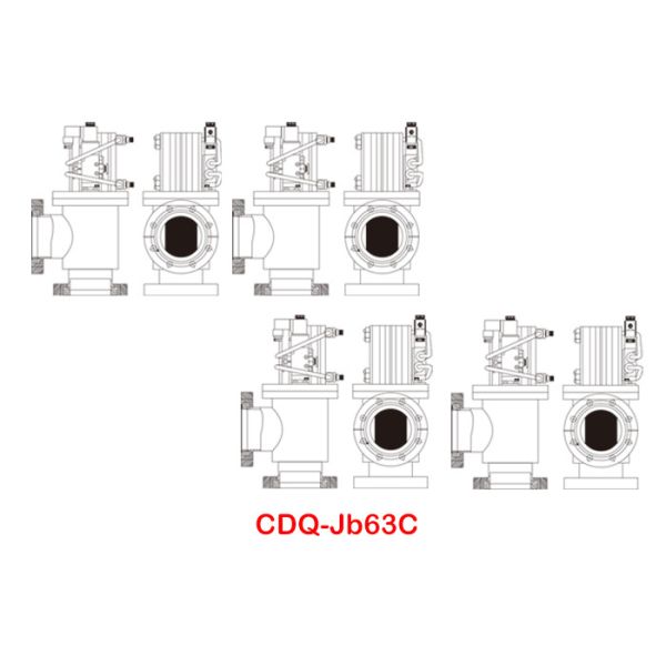 Quality Pneumatic  Vacuum Angle Valve Flange ISO-K/ CF Leak Rate ≤1.3×10-10 Pa.M3/S for sale