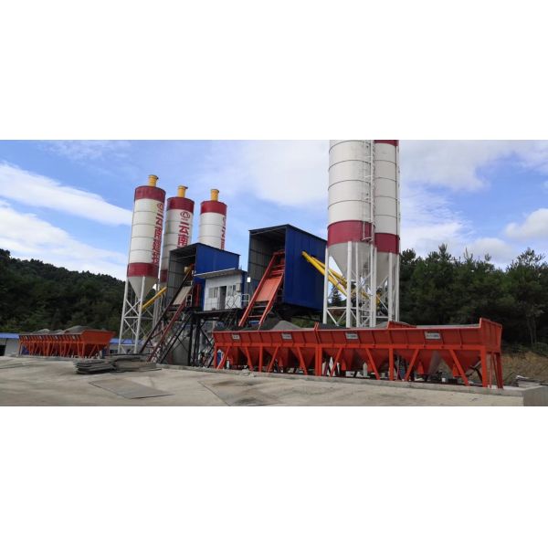 Quality 50m3/H To 100m3/H Cement Concrete Batching Plant Concrete Mixer 100t 200t Cement Silos for sale