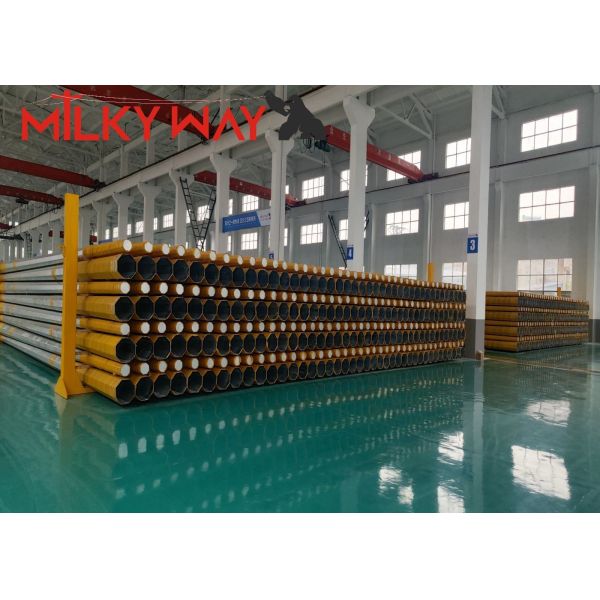 Quality 80FT 2000kg breaking load HDG customized burial type steel poles for sale