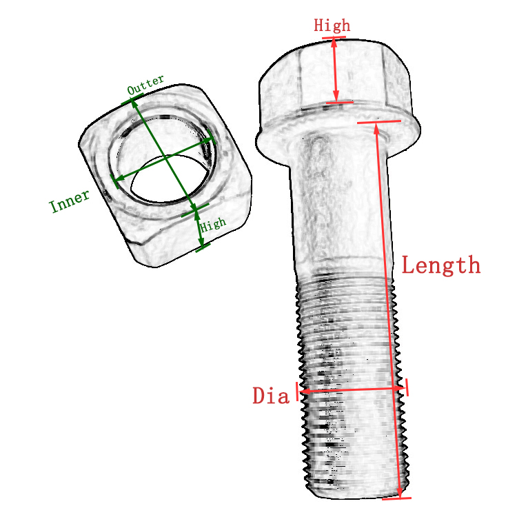 Track bolt and nut