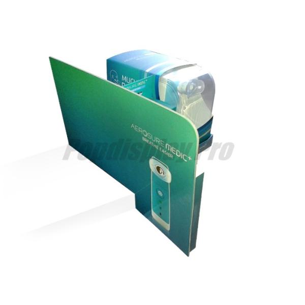 Quality Eco Friendly Cardboard Counter Display Units With A5 Brochure Holder And Ads for sale