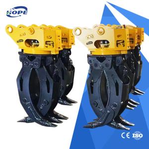 Quality OEM Hydraulic Wood Excavator Grab Bucket Attachment 25ton-32ton for sale