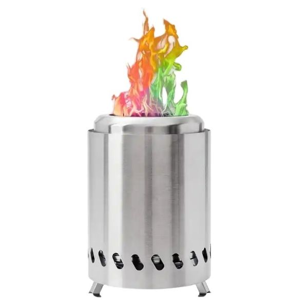 Quality 15*15*16cm Smokeless Stainless Steel Tabletop Wood Pellet Stove with Foldable Legs for sale