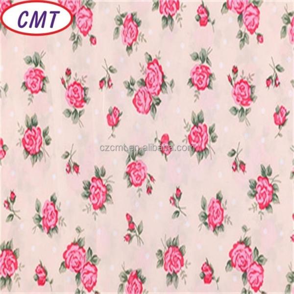Quality Flower Printed 75D 100% Polyester Taffeta Fabric with 190T Density for sale