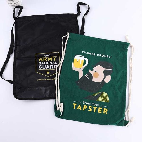 Quality Grocery Polypropylene Reusable Drawstring Non Woven Bag 100Gsm Breathable for sale