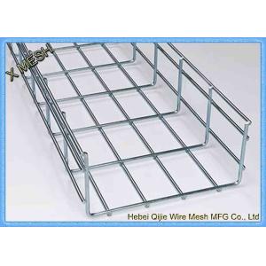 Quality Galvanized / Powder Coated Wire Mesh Cable Tray , Metal Mesh Tray SGS Listed for sale
