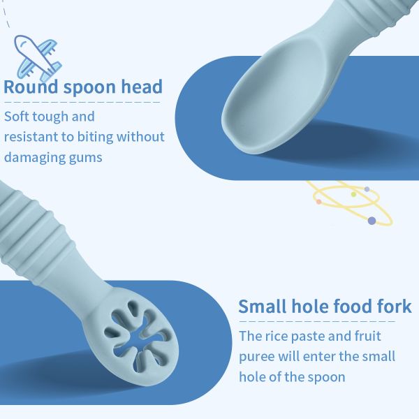 Quality Silicone Soft Spoons for Babies Infant Feeding Spoons for sale