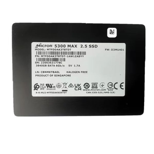 Quality 1.92TB 2.5'' SATA 6Gb/s 5V SSD Solid State Drive External Server SSD MAX MTFDDAK1T9TDT for sale