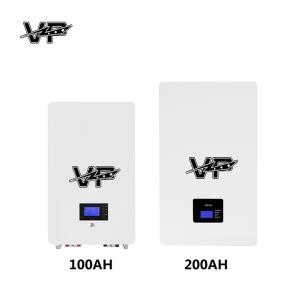 Quality VP Lifepo4 Wall Mounted Lithium Battery 51.2V 100ah 200AH For Home Energy for sale