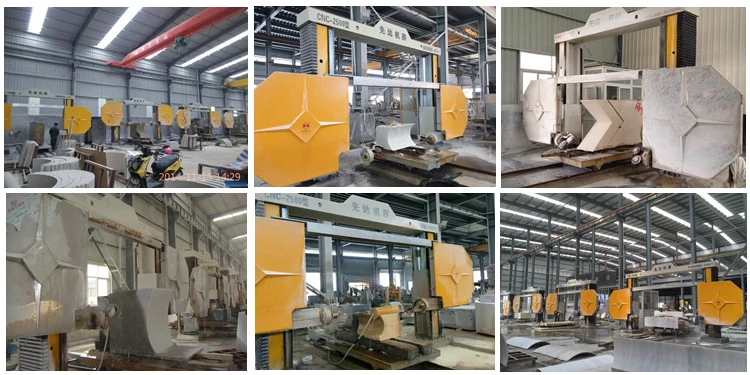 Diamond Wire Saw Machine working in Chinese factory cutting stone blocks