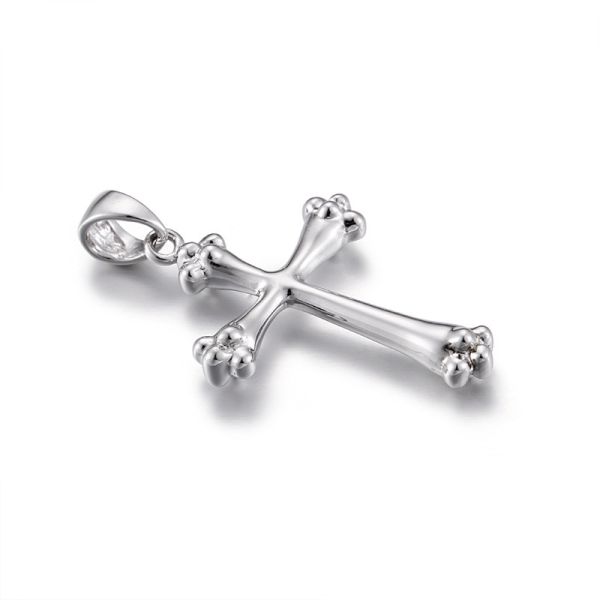 Quality 2.50 Grams Sterling Silver Crucifix Pendant Valentines Day Mens for sale