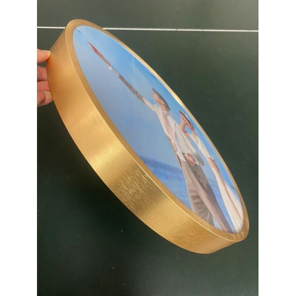 Quality Round Extruded Aluminium Profile for Mirror Frame Polishing and Brushed Picture for sale