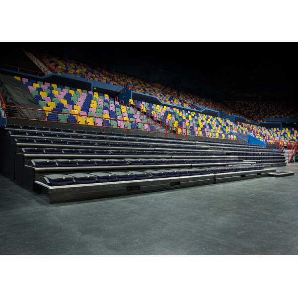 Quality Riser Mounted Telescopic Seating Systems With HDPE / Upholstery Material for sale