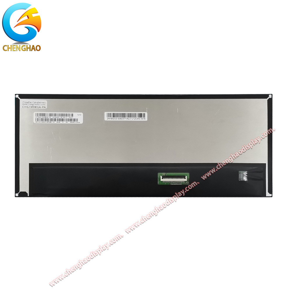Quality 12.3" LCD Strip Display 1920*720 Wide Temp With 50 Pins LVDS Interface for sale