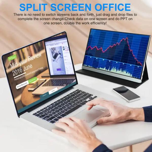 Quality 17.3 inch 4K Portable Touch Monitor UHD USB-C IPS 500 Nits Brightness Dual for sale
