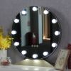 Quality Touch Sensor Makeup Mirror With Lights Round Cosmetic Mirror With Color for sale