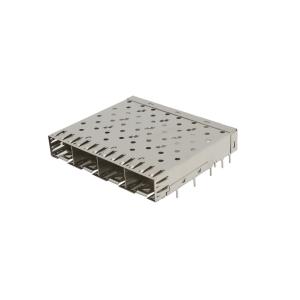 Quality HELING SFP Receptacle With Cage 1 X 4 Ganged Connector Assembly for sale