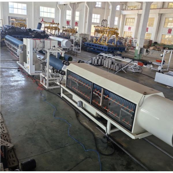 Quality Large Diameter Polyethylene Corrugated Pipe Extrusion Line For 1600mm Max for sale