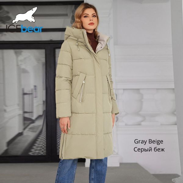 Quality Classic Contrast Color Medium Length Thickened Down / Cotton Jacket for sale