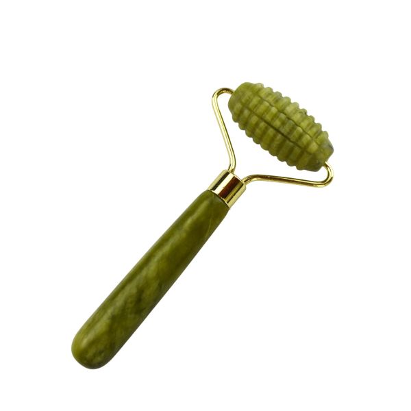 Quality Facial Massager Xiuyan Jade Double Head Natural Face Beauty Massage Tool Jade Roller Face Thin Massager Relaxation Tool for sale