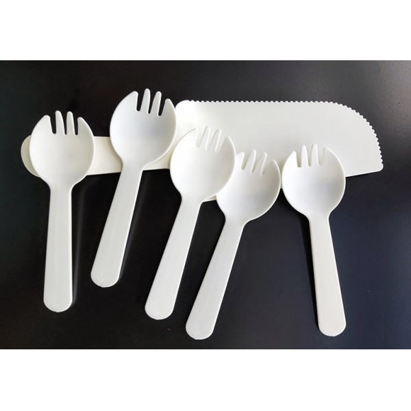 Quality OEM PLA Disposable Plastic Cutlery Packs Flatware Cutlery Sets Flight Spoon Fork And Knife Kit for sale