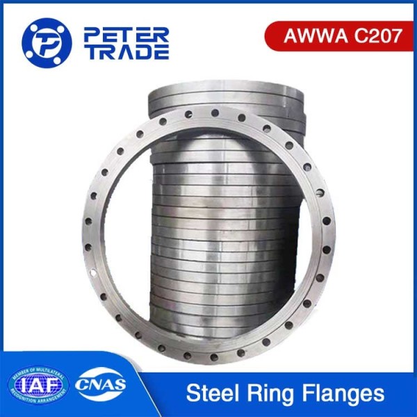 Quality Carbon Steel / Stainless Steel AWWA C207 Class E Steel Ring Flange 275PSI 100MM To 3600MM for Waterworks Services for sale