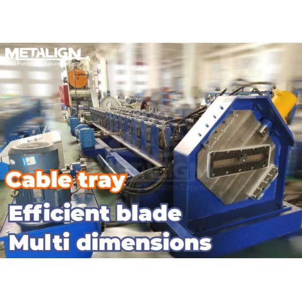 Quality Dual Size Hydraulic Cutter Cable Tray Roll Former 20m/min For Fast Production for sale