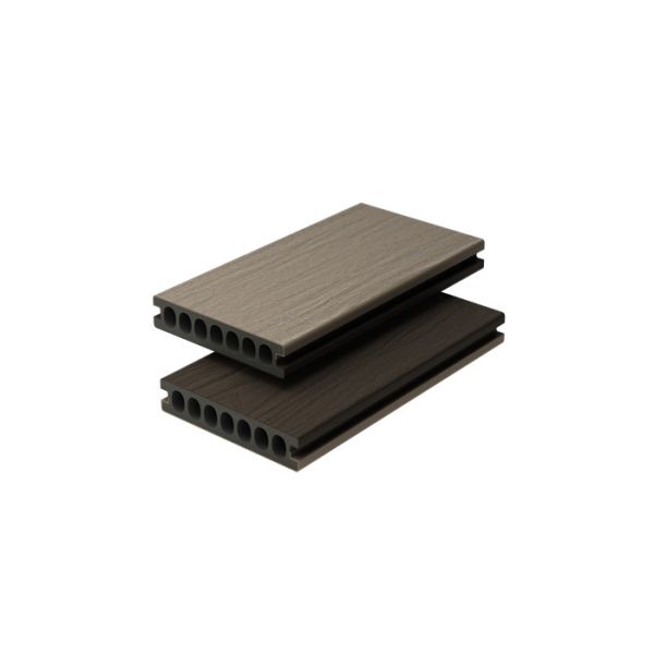Quality 7 Round Hole 142 X 22 Capped Composite Decking Brushing Embossing Plastic Deck for sale