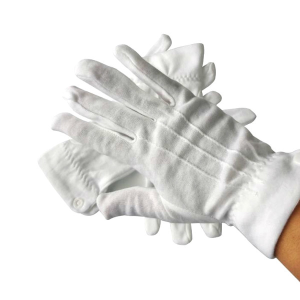 Quality 10.5 Inch 100% Cotton Seamless Knitting Anti Static Gloves for sale