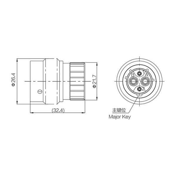 Quality 630V AC Power 24V DC Signal Transmission Cable Plug Socket Connector for sale