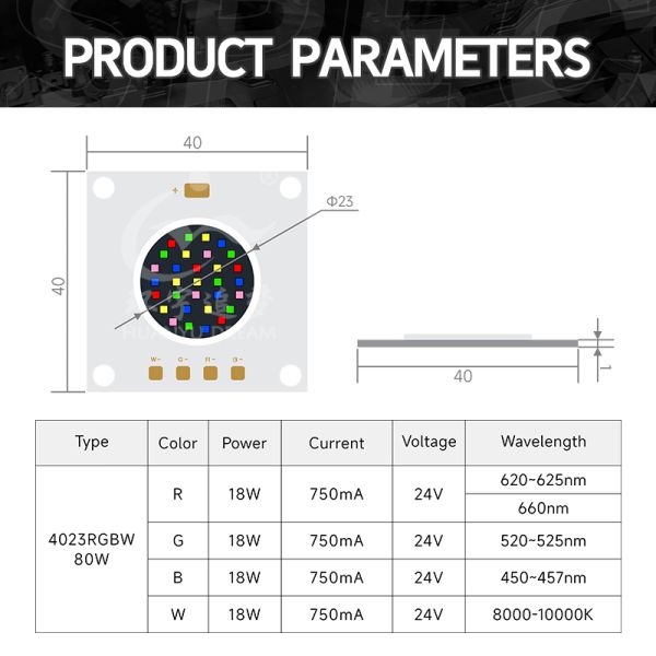 Quality 80W Constant COB LED Chip for sale