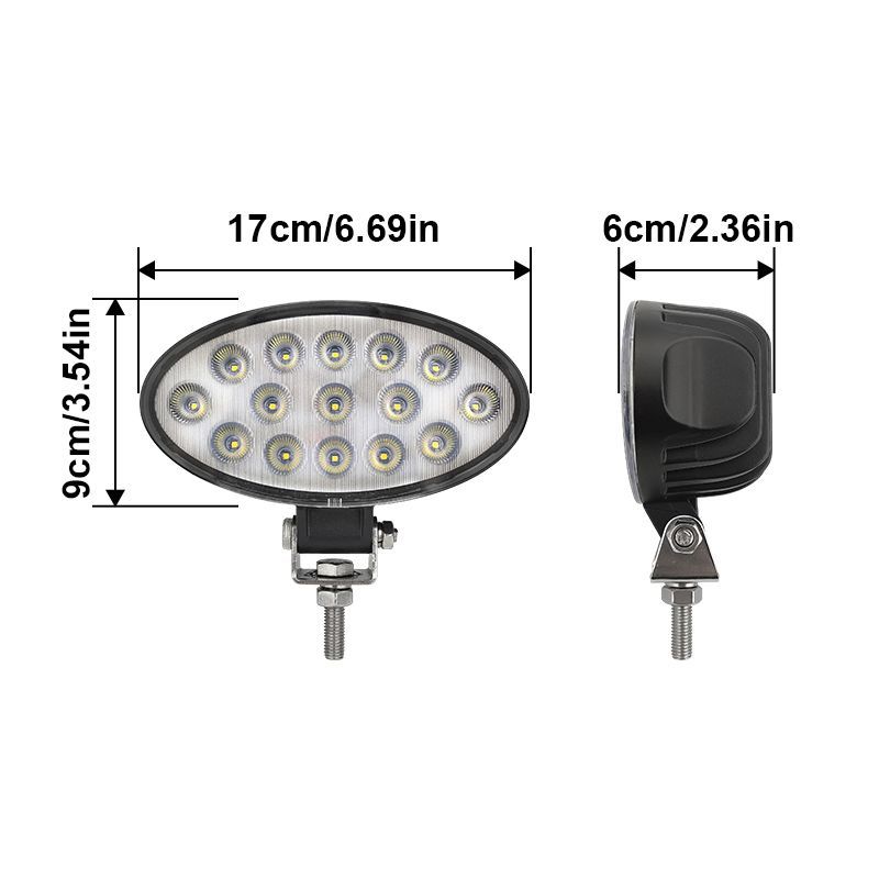 75W 10-36V DC Oval Tractor Forklift LED Working Light