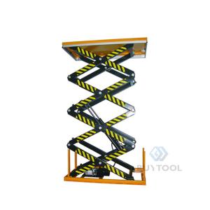Quality 150 Kg 400kg Hydraulic Manual Scissor Lift Table Four Scissors Height 4000mm for sale