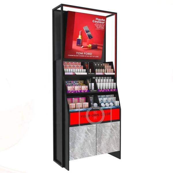 Quality Eyeshadow Cologne Perfume Display Rack Cosmetic Rack Beauty Salon Cabinet White for sale