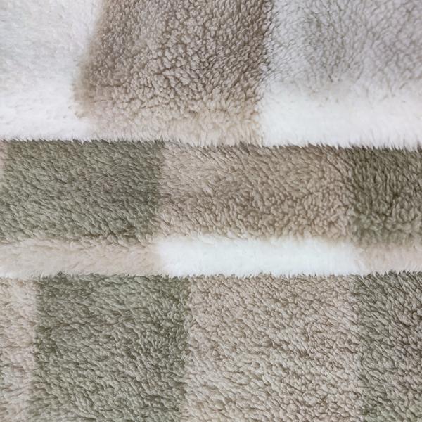 Quality Plaid Printed Shu Velveteen Fabric 100% Polyester 280gsm for sale