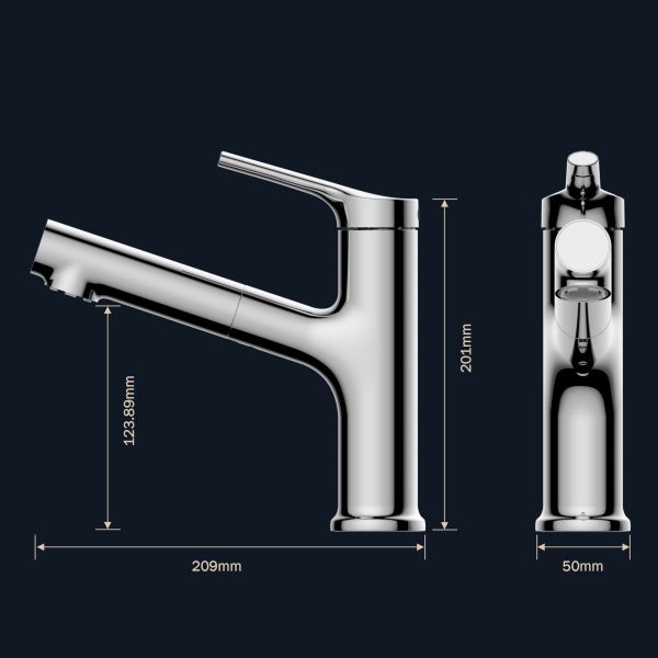 Quality Hotel Bathroom Luxury Basin Taps Pulled Tap Easy To Use Ceramic Valve Core for sale