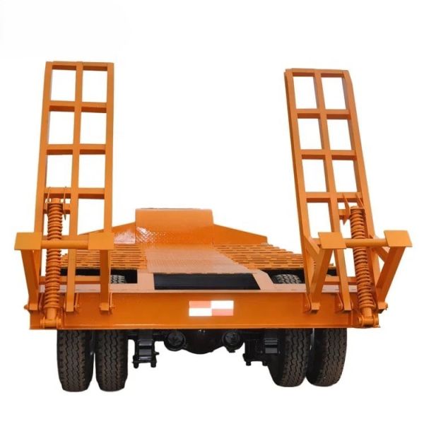Quality Hydraulic Ramp System Low Bed Draw Bar Full Trailer For Sale for sale