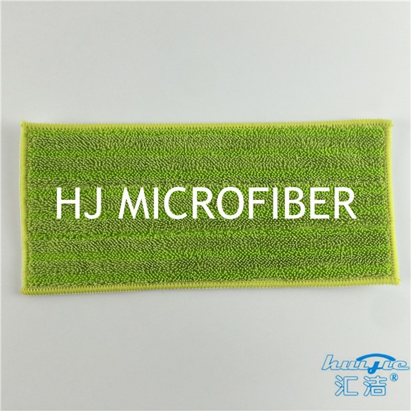 Quality Green Color Microfiber Bath Refill Mop Pads Twist Pile Cloth Floor Cleaning Mop Heads for sale