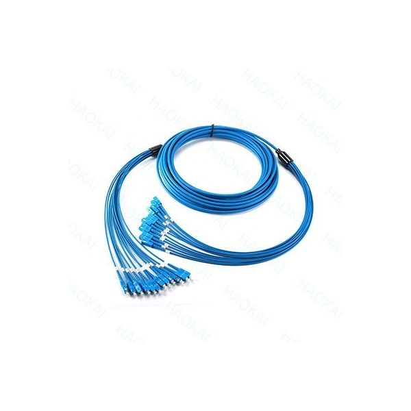 Quality 12 Core Armored Optical Fiber Patch Cord SC-SC Branch Waterproof Cable OM3 for sale