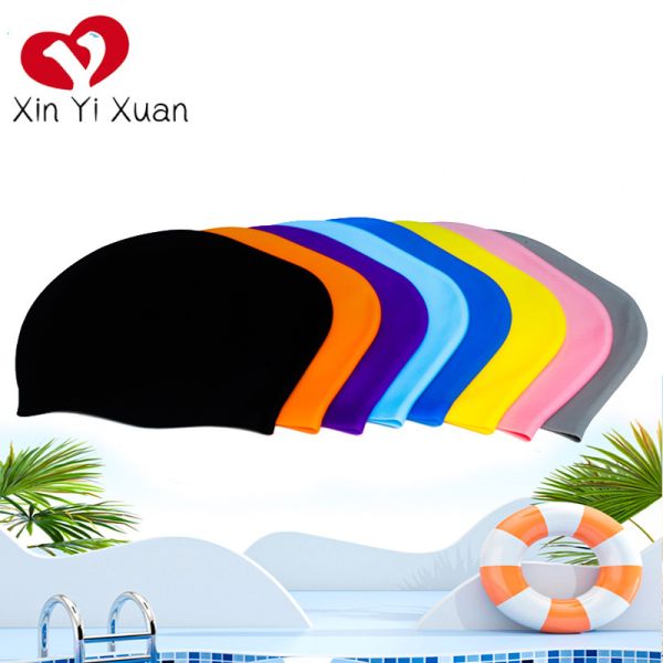 Quality stylish swim caps Comfortable Silicone Swimming Cap – Waterproof, Chlorine-Resistant Design for All adult Swimmers for sale