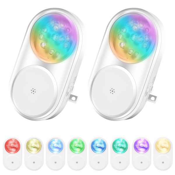 Quality 2pcs Rgb Atmosphere Mini Led Light 100mm Colorful Night Light for sale