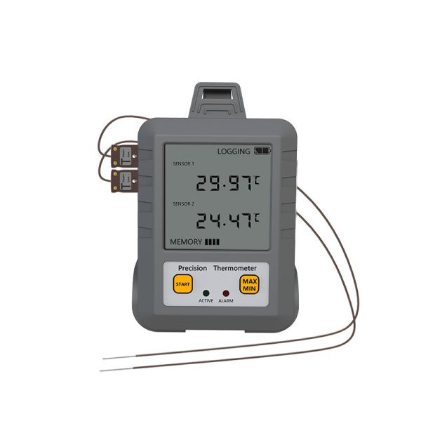Quality Temperature Testing Equipment Digital Dual Channel Thermometer with K type Thermocouple for sale