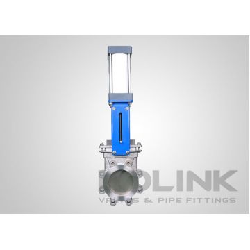 Quality Pneumatic Actuated Knife Gate Valve, Wafer/Lugged/Flanged Automated Knife Valve for sale