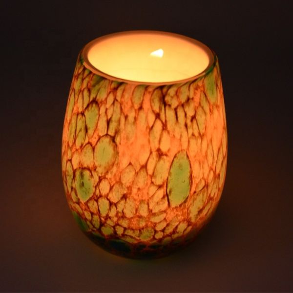 Quality Turquoise Solid Color Votive Glass Candle Holders for sale