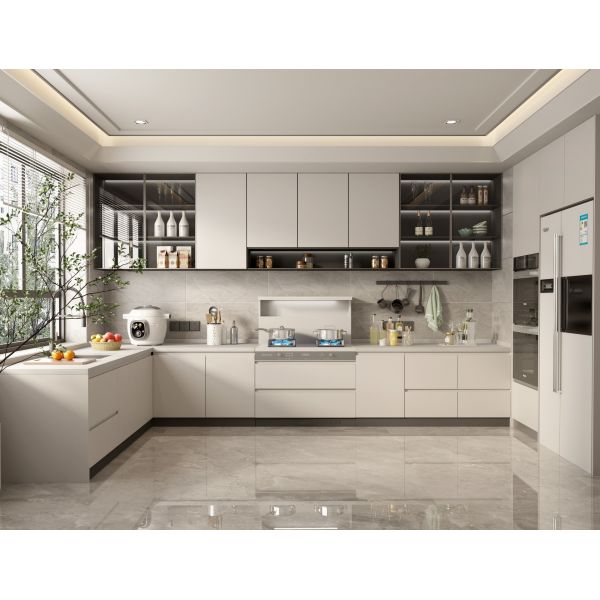 Quality Cuisine Luxury Marble High End Wood Kitchen Cabinets For Villa Townhouse Apartment Hotel Restaurant for sale