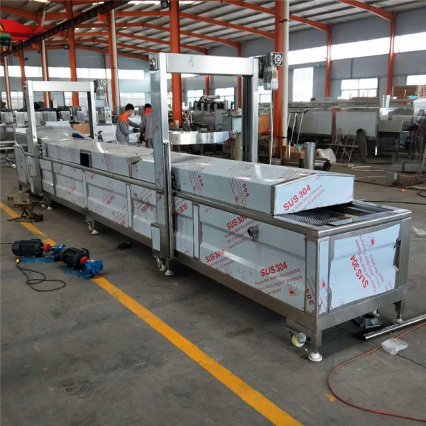 Quality SS304 PLC Gas Deep Fryer Cassava Tortilla Chip Frying Machine for sale