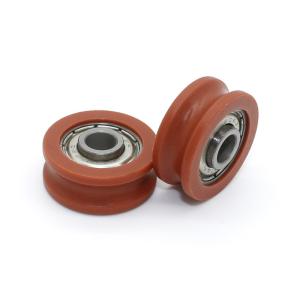 Quality ISO Nylon Coated Bearings No Noise Polyurethane POM For Sliding Door for sale
