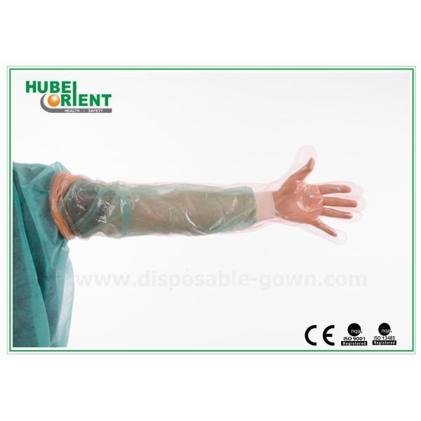 Quality Colorful Long Plastic Disposable Arm Sleeves Protective Gloves For Veterinary Use for sale
