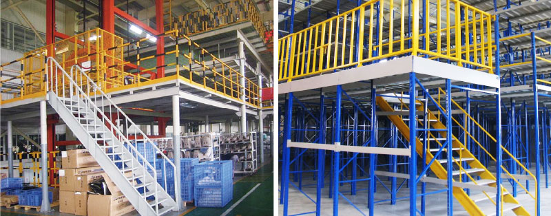 Steel Structure Garret Mezzanine Floor Platform  Heavy Duty Rack
